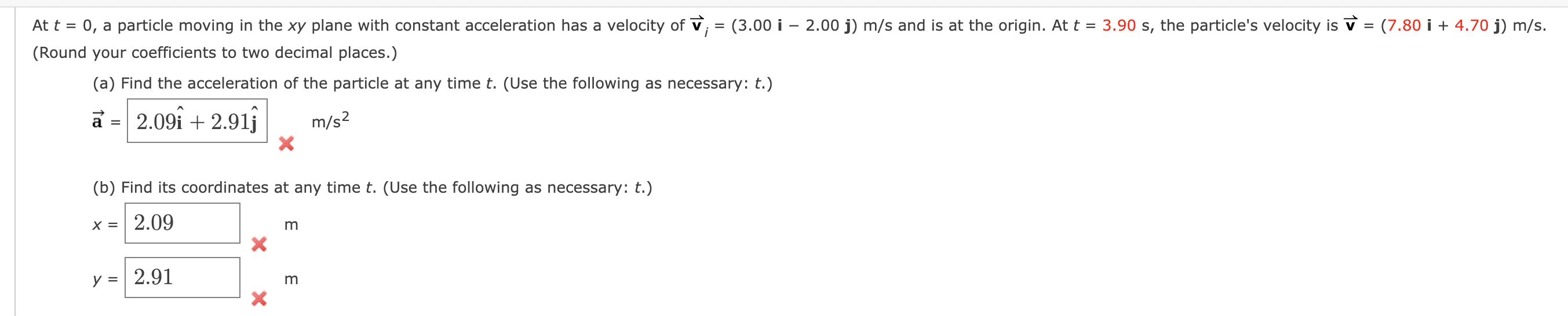 Solved (Round your coefficients to two decimal places.) (a) | Chegg.com