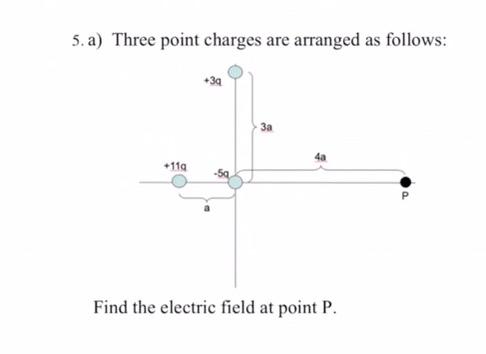 Solved a) Three point charges are arranged as follows: Find | Chegg.com