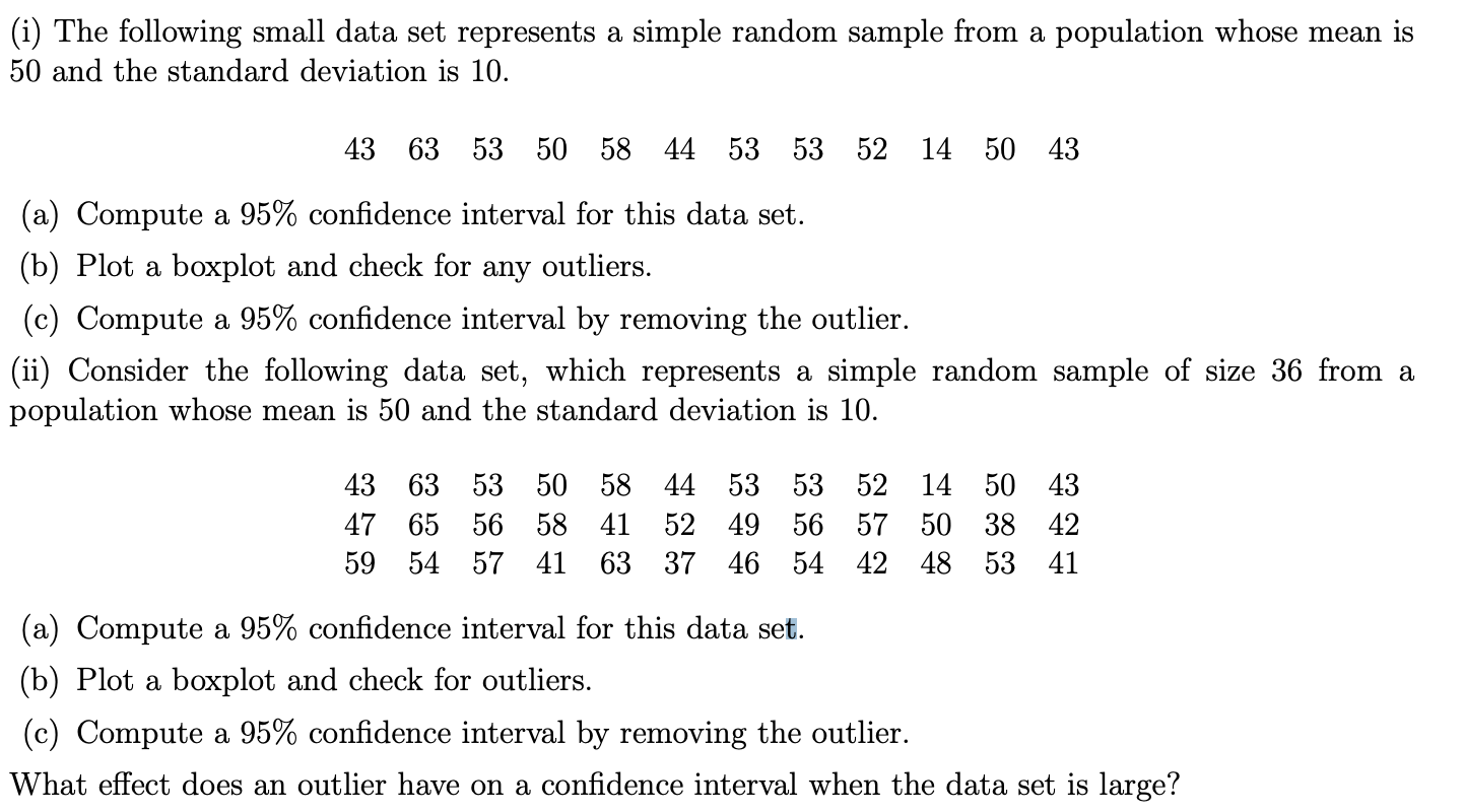 Solved (i) The following small data set represents a simple | Chegg.com