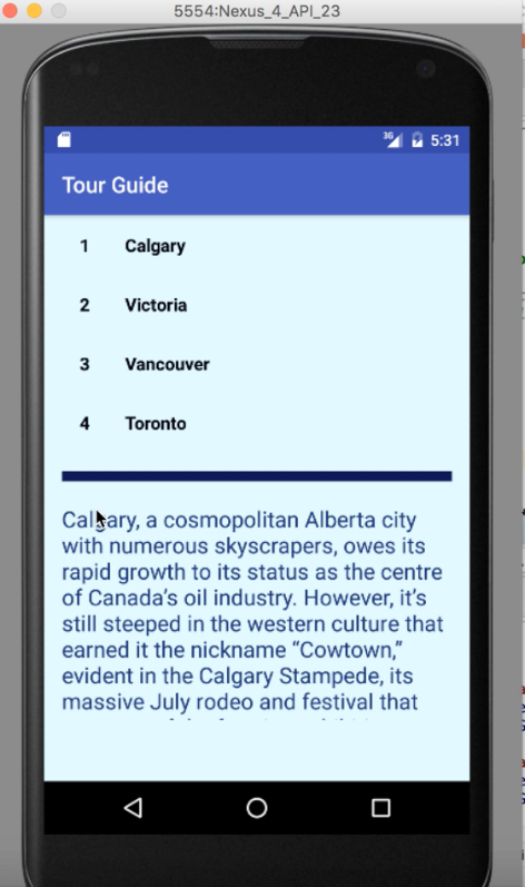 Solved Android Development - Java in Android Studio Tour | Chegg.com
