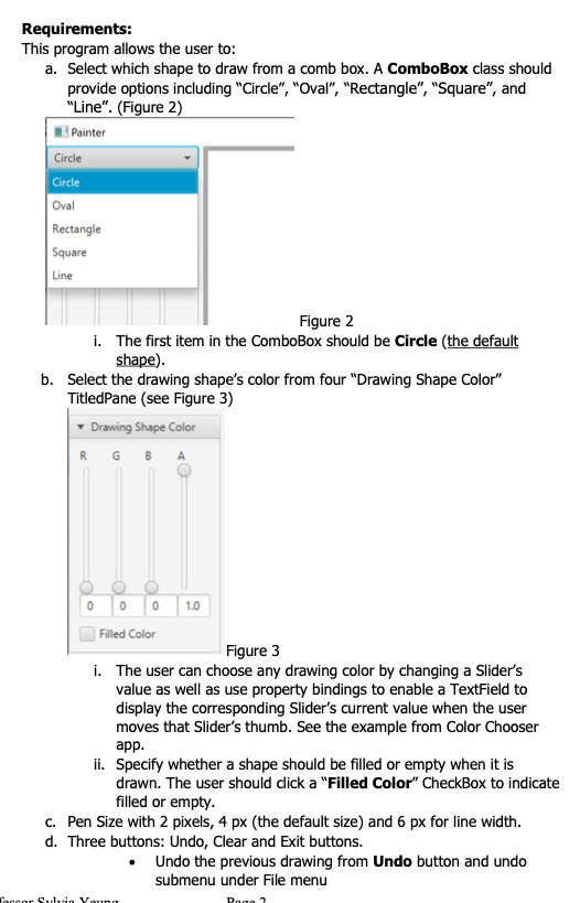 Assignment 4: Draw a shape with a different color - | Chegg.com