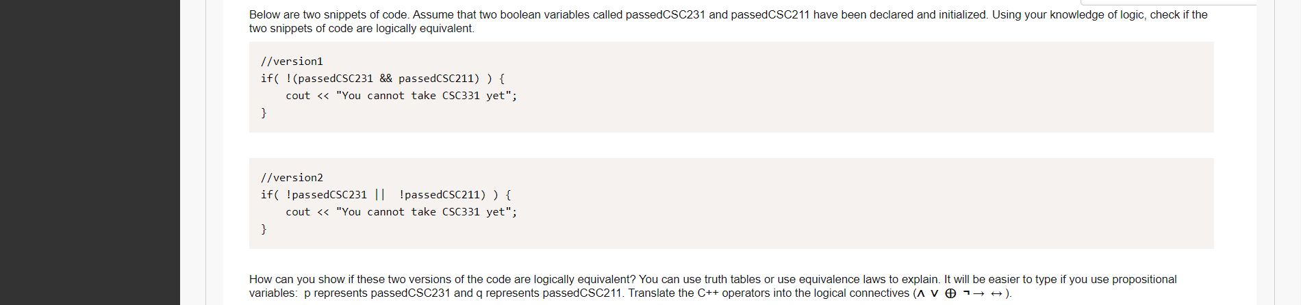 Solved Below are two snippets of code. Assume that two | Chegg.com