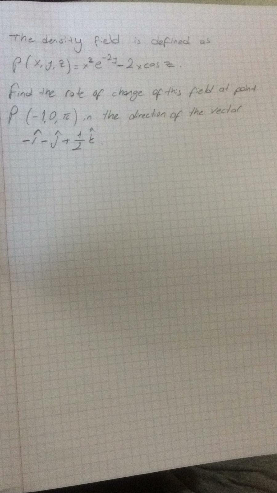 Solved The density field is defined as P(x, J. 2) = 2 2 - | Chegg.com