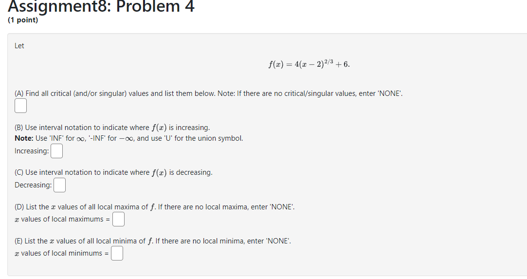 Solved Assignment8: Problem 4(1 | Chegg.com