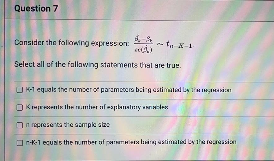 Solved Consider the multivariate regression equation: | Chegg.com