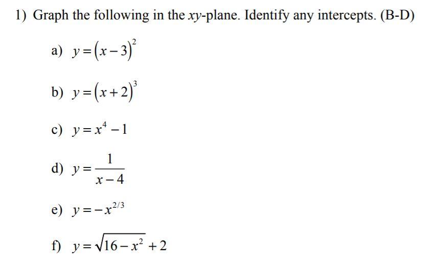 Solved dont need them graphed just help me solve them so i | Chegg.com