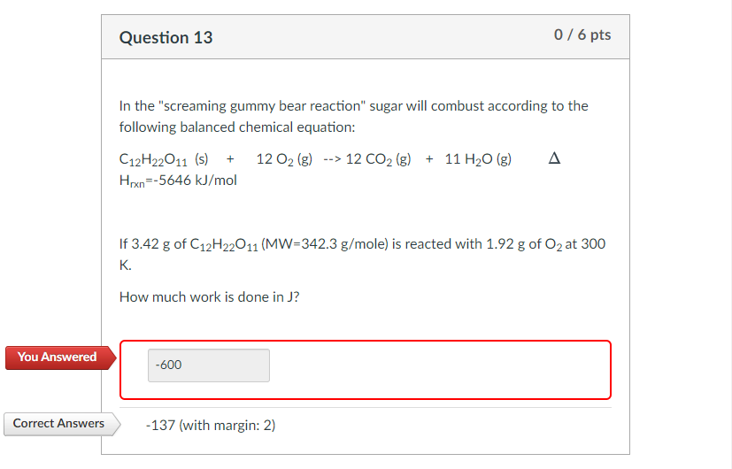 Solved In the "screaming gummy bear reaction" sugar will | Chegg.com