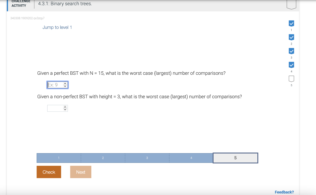 Solved CHALLENGE ACTIVITY 4.3.1: Binary search trees. 340308 | Chegg.com