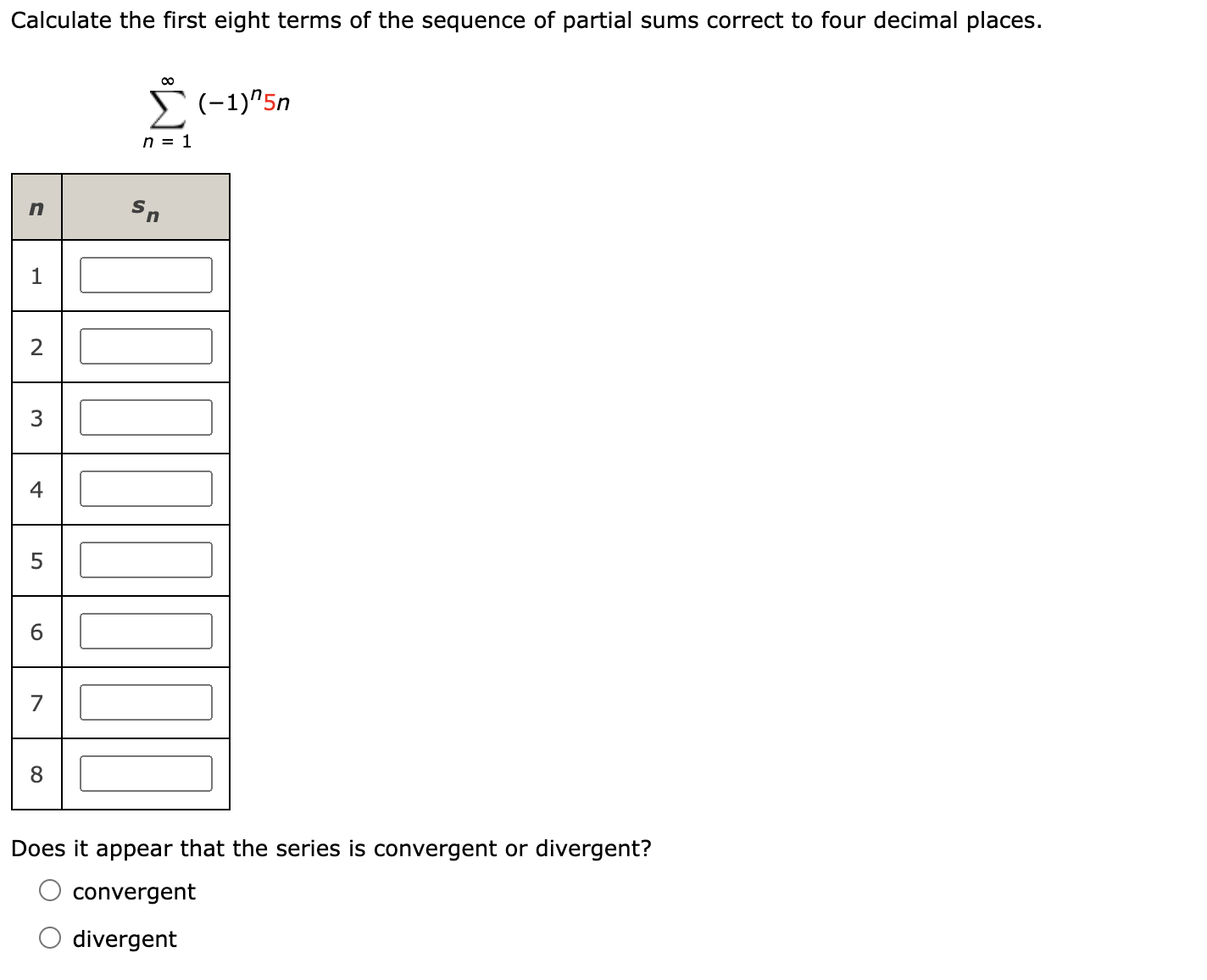 Solved Calculate the first eight terms of the sequence of | Chegg.com