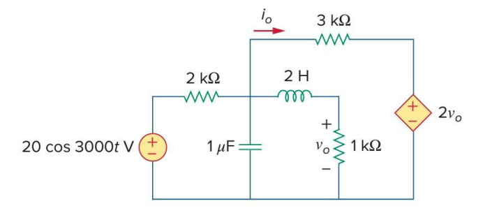 Solved Apply phasors and appropriate circuit laws/theorems | Chegg.com