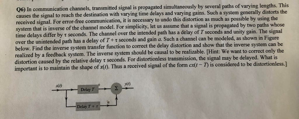 signal and system hw questions(Linear Systems and | Chegg.com