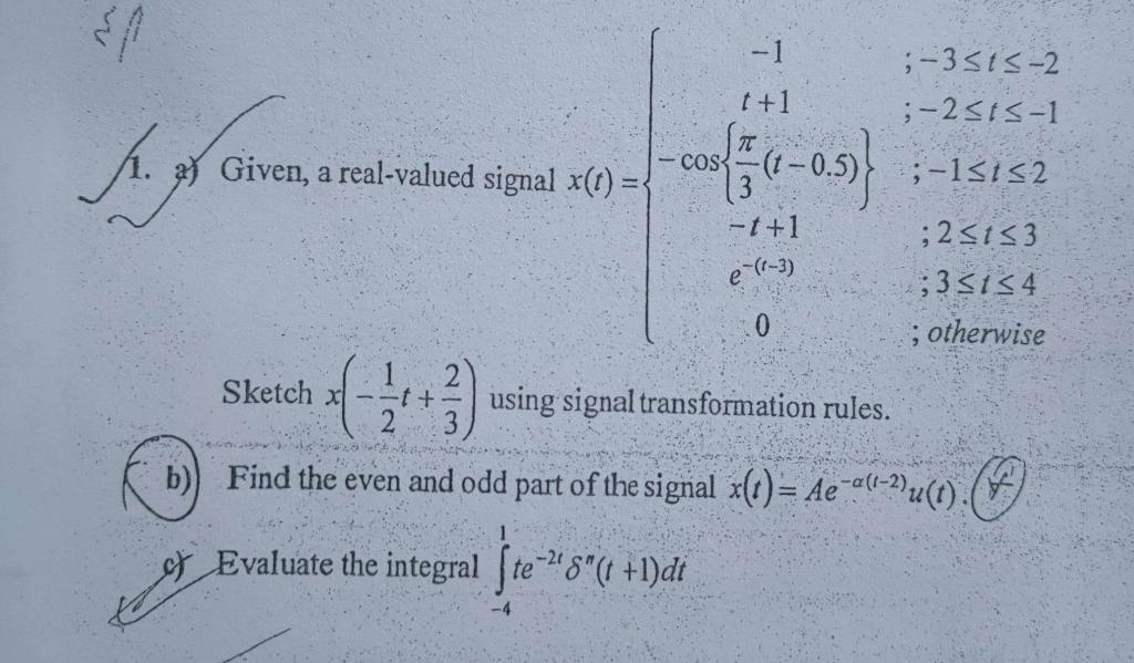 Solved a real-valued signal | Chegg.com
