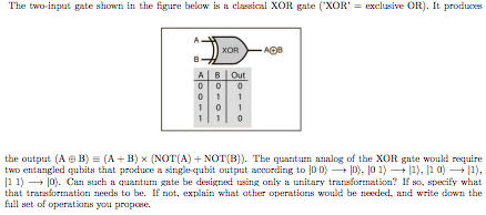 Solved The two-input gate shown in the figure below is a | Chegg.com