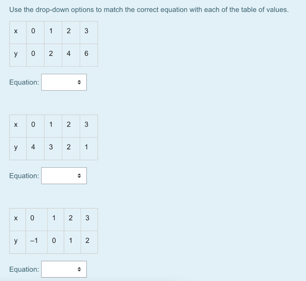 Solved Use the drop-down options to match the correct | Chegg.com