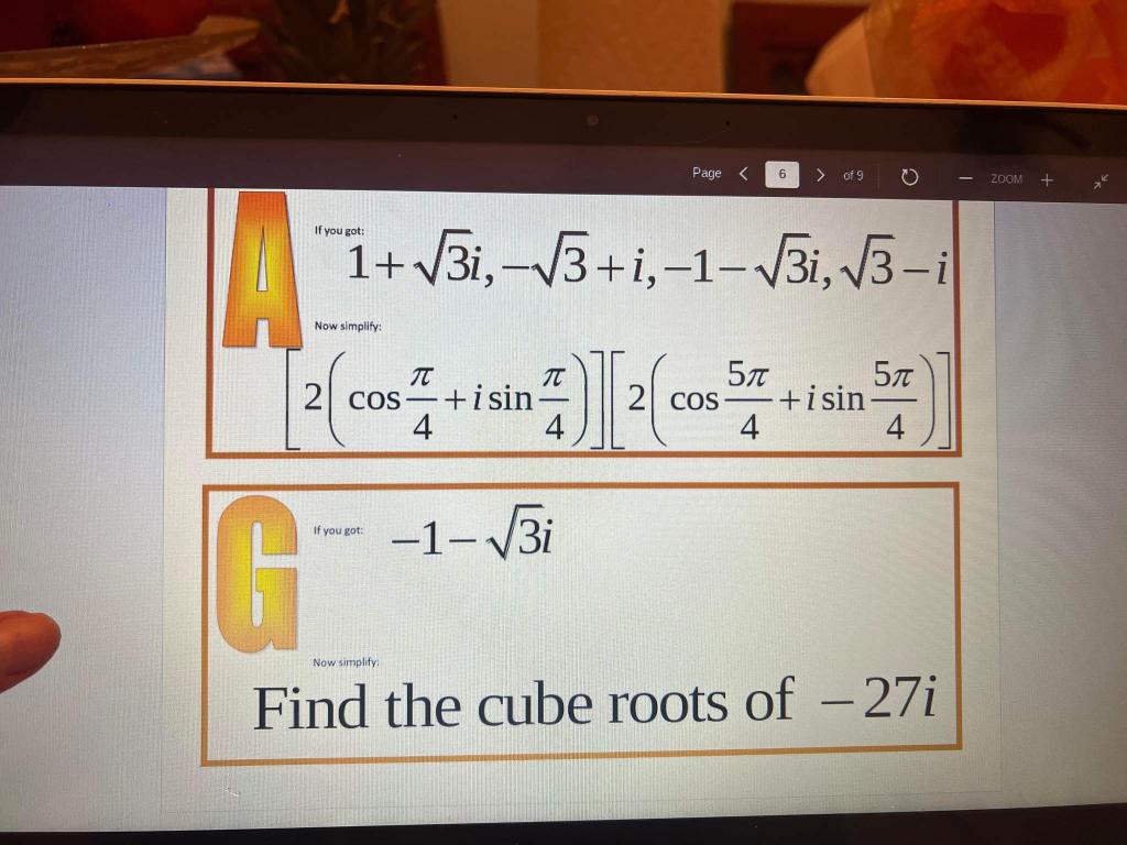 Solved COMPLEX NUMBERS IN POLAR FORM Scavenger Hunt Name | Chegg.com