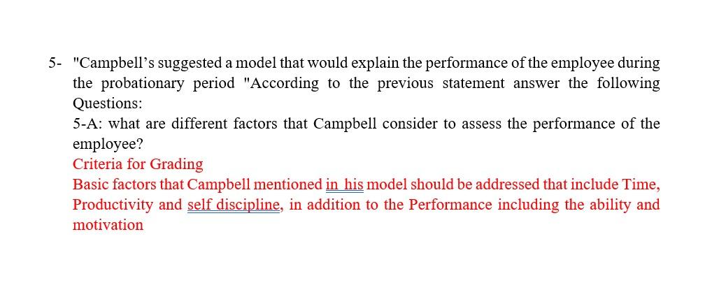 Solved 5- "Campbell's suggested a model that would explain | Chegg.com