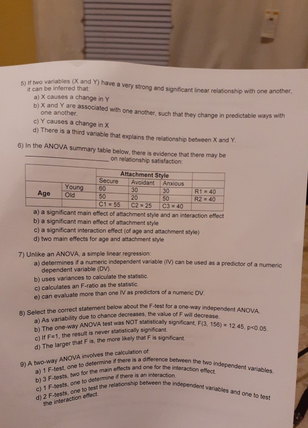 Solved 5) If two variables (X and Y) have a a very strong | Chegg.com