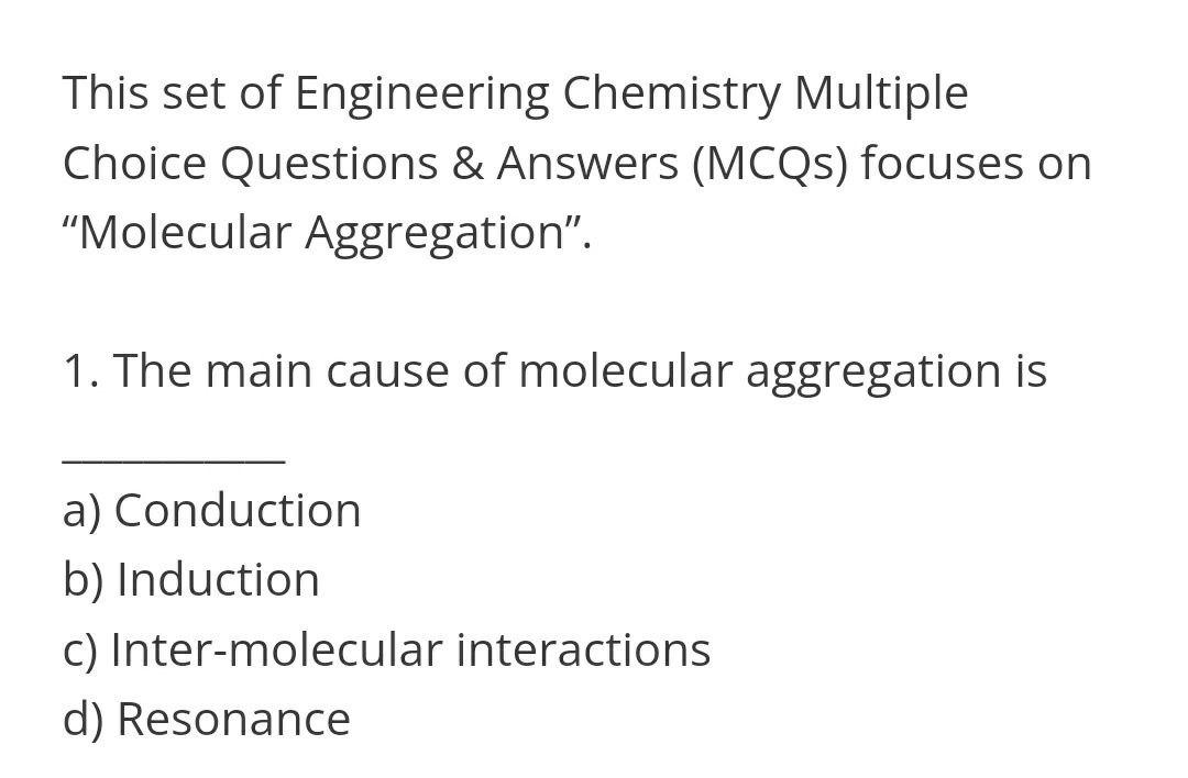Solved This set of Engineering Chemistry Multiple Choice | Chegg.com