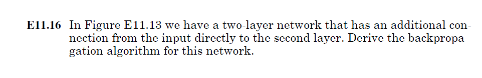 Solved E11.16 In Figure E11.13 we have a two-layer network | Chegg.com