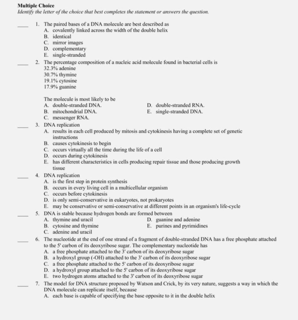 Solved Multiple Choice Identify the letter of the choice | Chegg.com