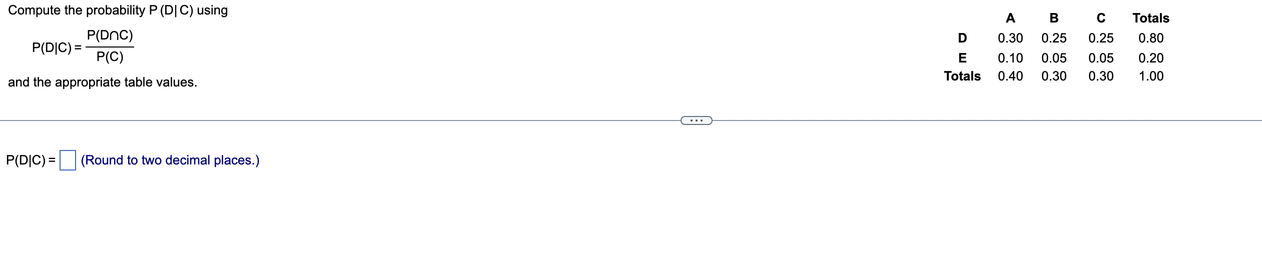 Solved Compute the probability P (D | C) | Chegg.com