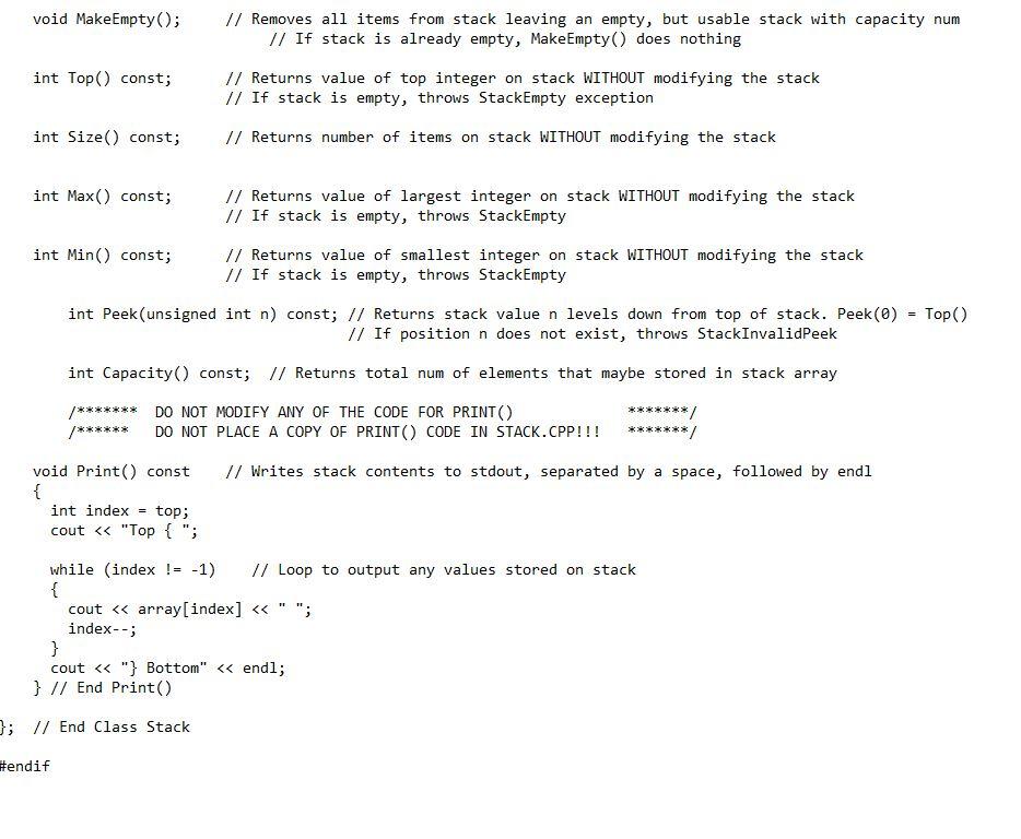 Solved Need Help Writing Stack Cpp Using Stack H With Chegg