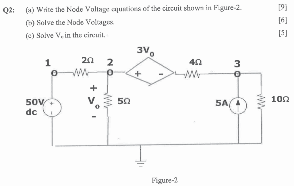 Solved A) Write the node voltage equations of the circuit | Chegg.com Solved A) Write the node voltage equations of the circuit | Chegg.com