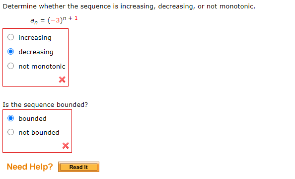 Solved Determine whether the sequence is increasing, | Chegg.com