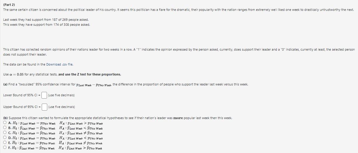 Solved (Part 1) Below you will find a contingency table | Chegg.com