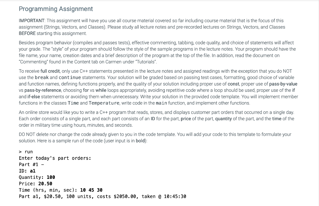 Solved Programming Assignment IMPORTANT: This assignment | Chegg.com