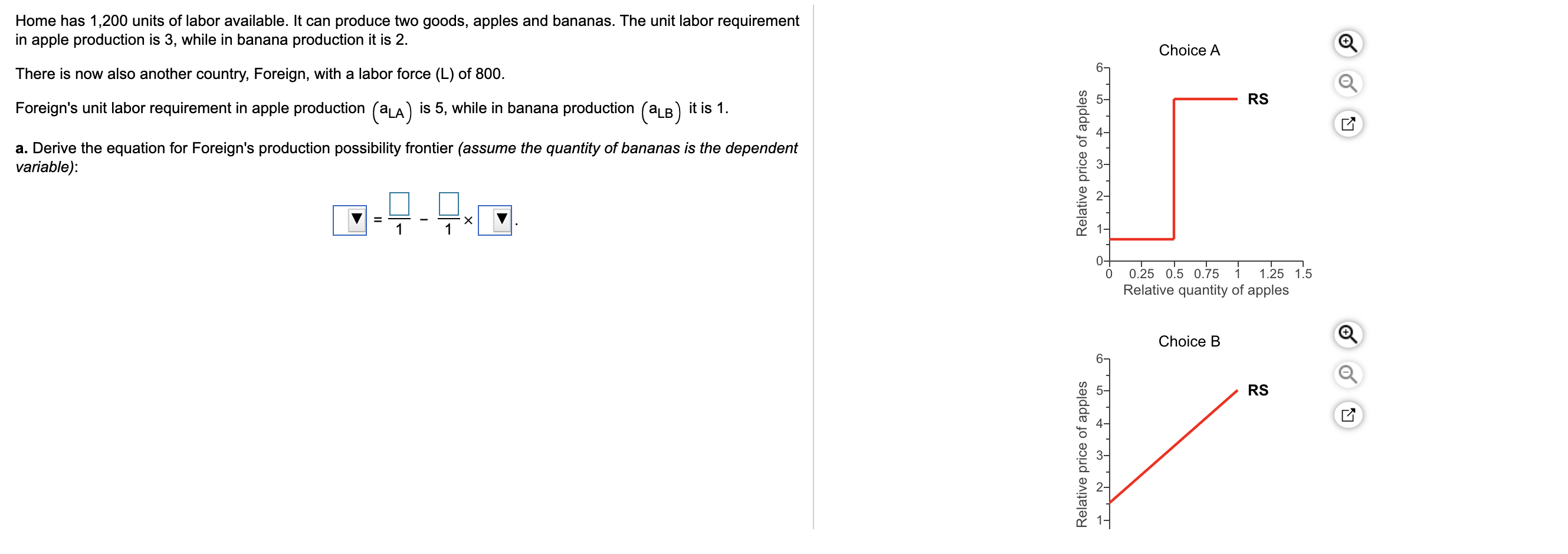 Solved Home has 1,200 units of labor available. It can | Chegg.com