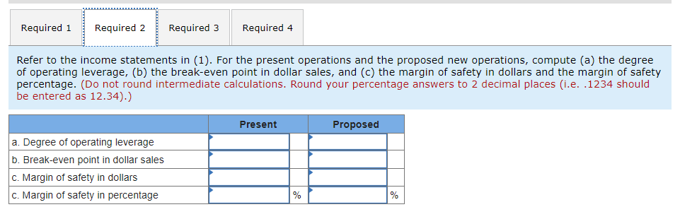 Solved Problem 6-29 (Algo) Changes in Cost Structure; | Chegg.com
