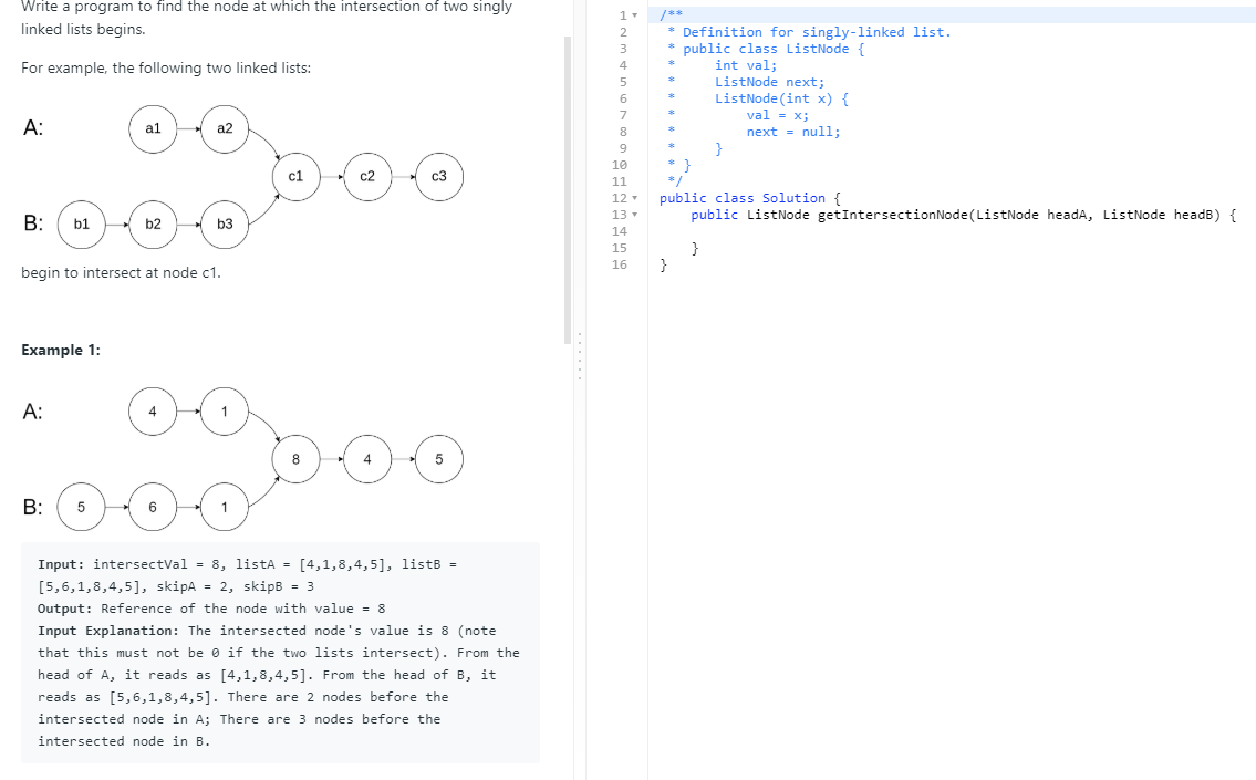 Solved In java Notes: If the two linked lists have no | Chegg.com