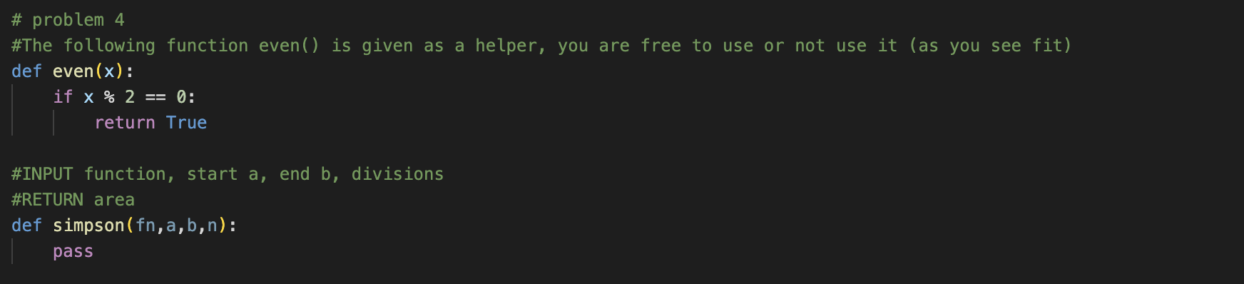 Solved Problem 4: Simpson's Rule In this problem, we will | Chegg.com
