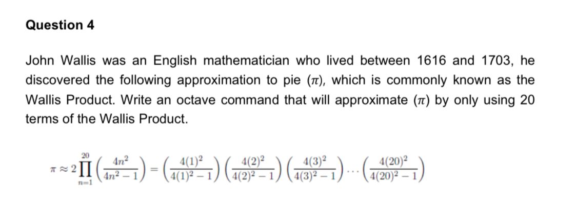 Solved John Wallis was an English mathematician who lived | Chegg.com