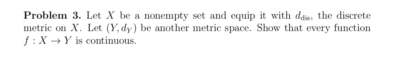 Solved Problem 3. Let X be a nonempty set and equip it with | Chegg.com