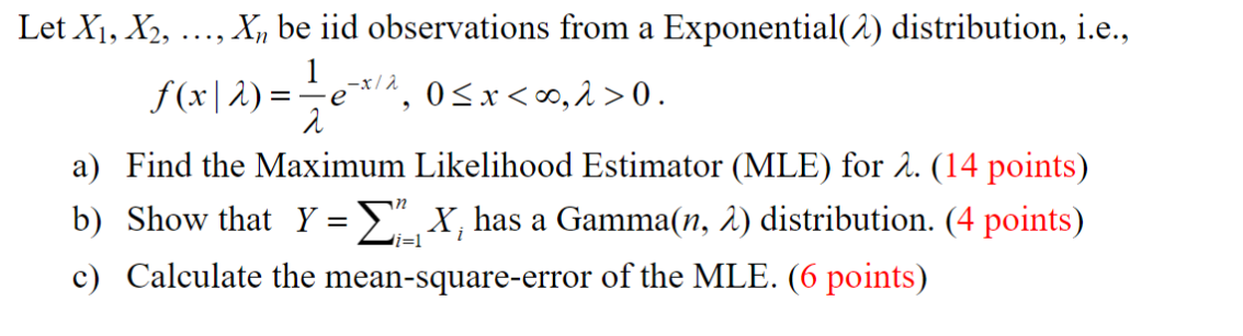Solved Let x1,x2,dots,xn ﻿be iid observations from a | Chegg.com