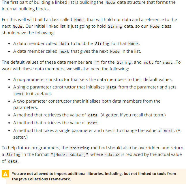 Solved The first part of building a linked list is building | Chegg.com