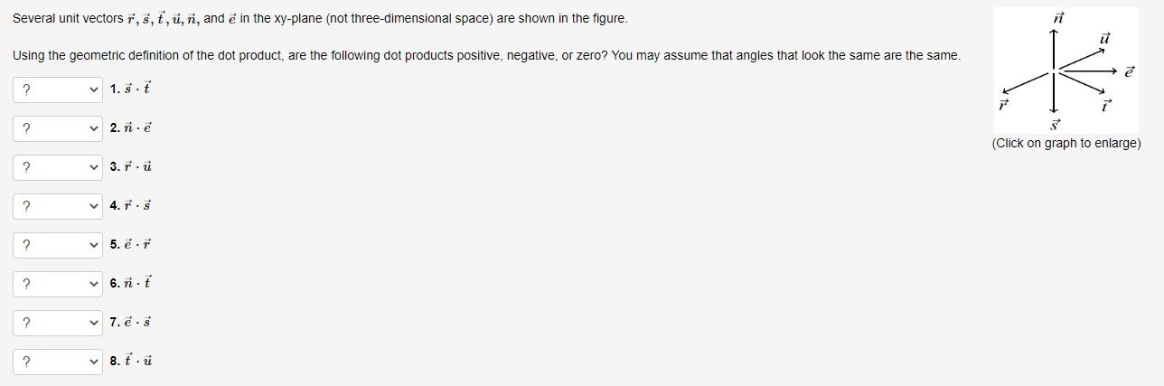 Solved Several unit vectors r,s,t,u,n, and e in the xy-plane | Chegg.com