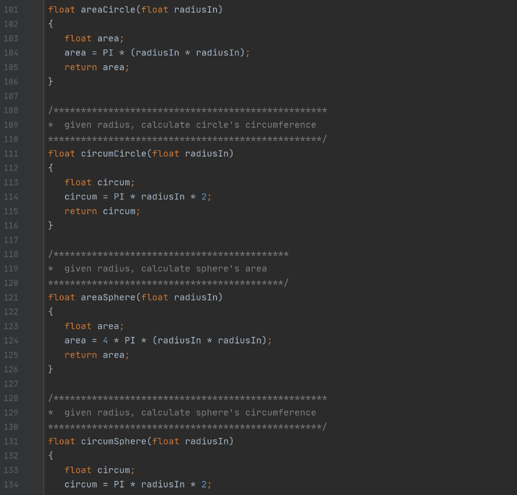 Solved This program has main() and eight functions 1. float | Chegg.com
