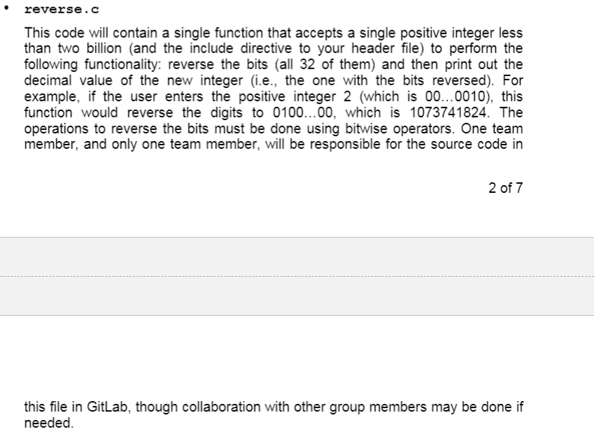 Solved reverse.c This code will contain a single function | Chegg.com