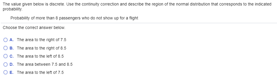 Solved The value given below is discrete. Use the continuity | Chegg.com