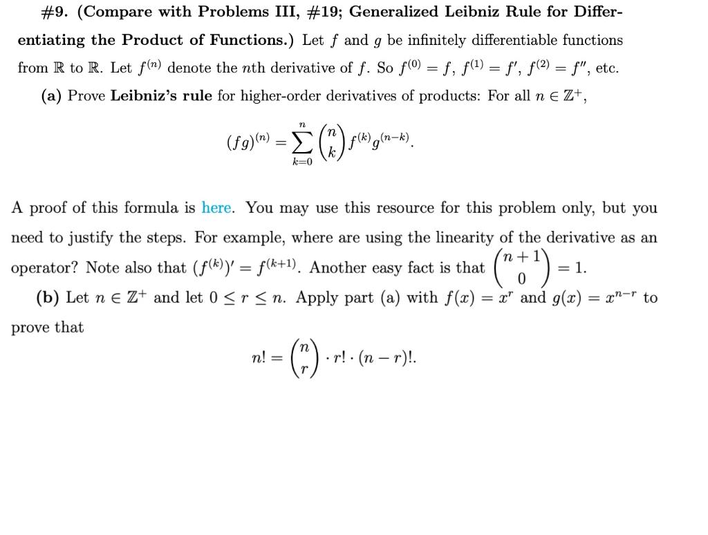 Solved Let F And G Be Infinitely Differentiable Functions