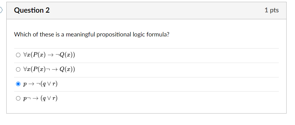 Solved Which Of These Is A Meaningful Propositional Logic