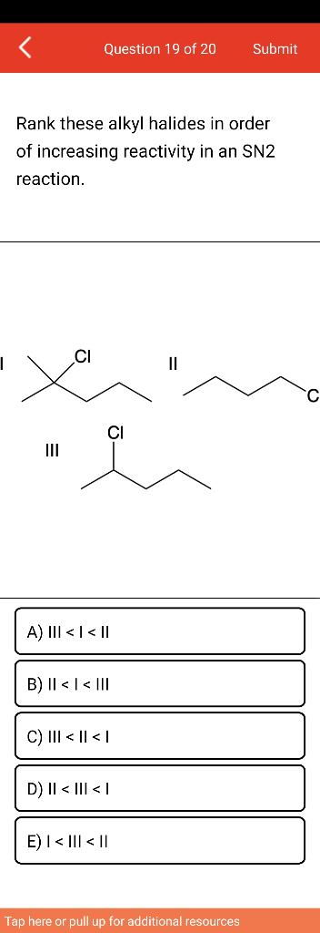Solved Rank these alkyl halides in order of increasing | Chegg.com