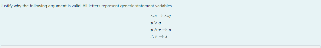 Solved Justify why the following argument is valid. All | Chegg.com