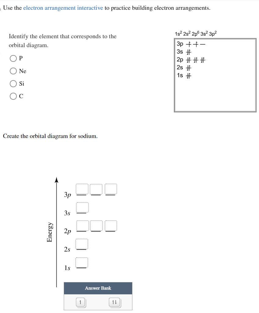 Solved Use the electron arrangement interactive to practice | Chegg.com