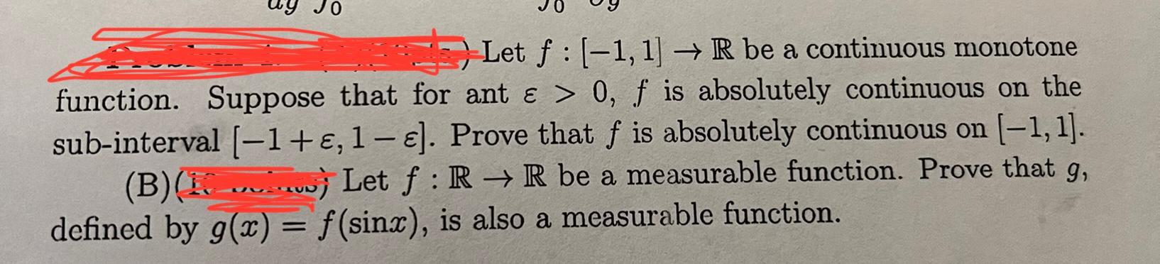 Let F [−1 1]→r Be A Continuous Monotone Function