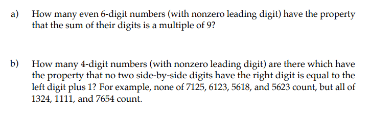Solved How many even 6-digit numbers (with nonzero leading | Chegg.com
