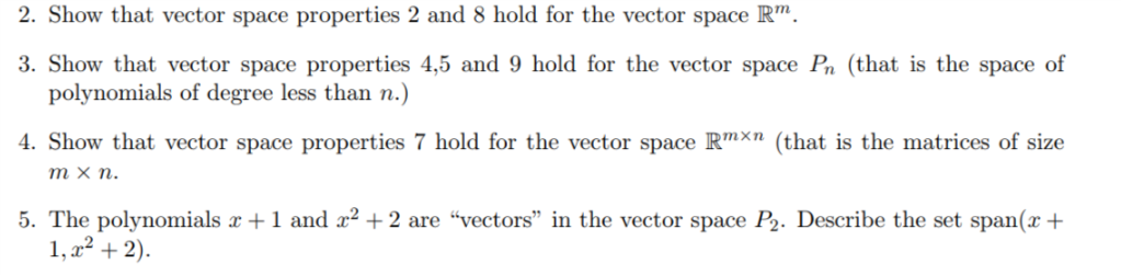 Solved (1) the set V is closed under vector addition, that | Chegg.com